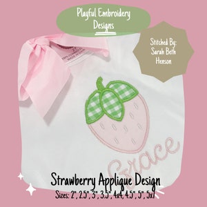Strawberry Applique Machine Embroidery Design, Simple Strawberry ...