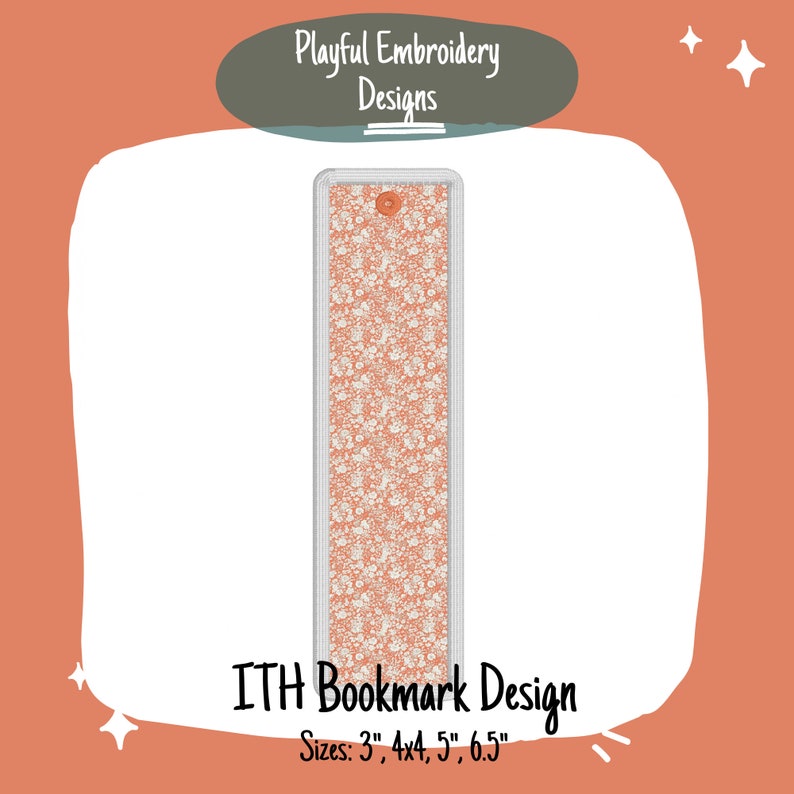 In the Hoop Bookmark Machine Embroidery Design, Simple ITH Bookmark ...