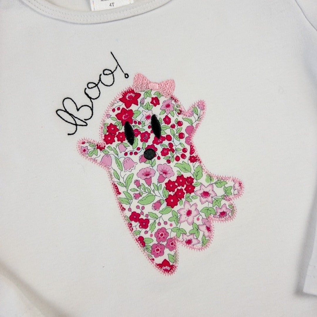 Girl Ghost Applique Machine Embroidery Design, Applique Ghost Design ...
