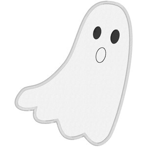 Ghost Applique Machine Embroidery Design, Satin Stitch (digital File ...