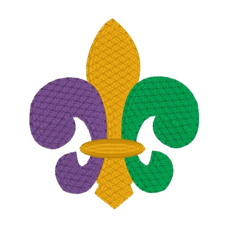 Fleur De Lis Filled Machine Embroidery Design Three Color - Etsy