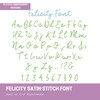 Felicity Bean Stitch Embroidery Font, Handwriting Bean Stitch Machine ...