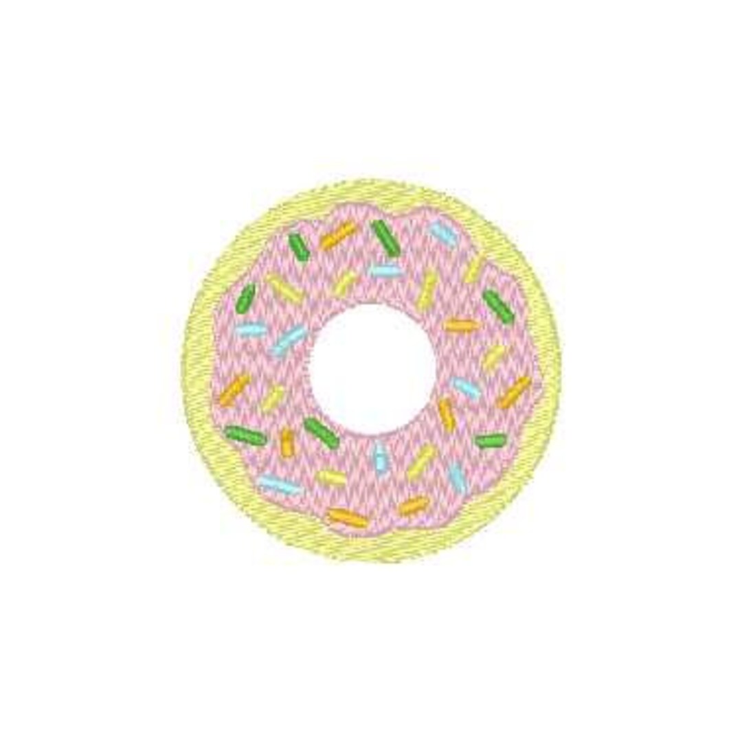 Sprinkle Donut Machine Embroidery Design, 4x4 Hoop, 2 Inch Donut Design ...