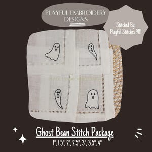 Ghost Outlines Machine Embroidery Design, Bean Stitch (digital Download ...