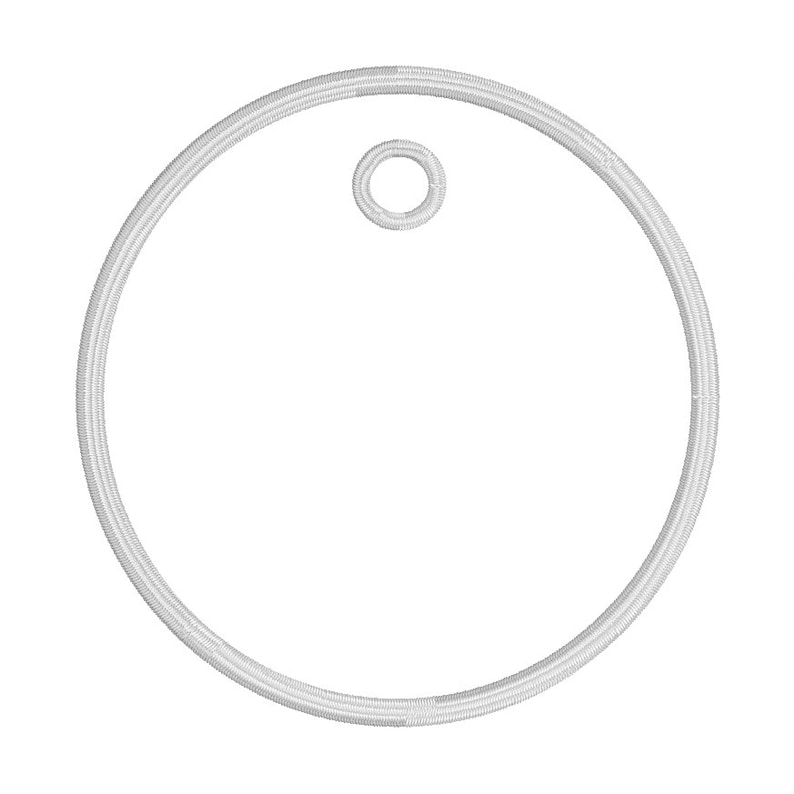 In the Hoop Circle Bag Tag or Ornament Machine Embroidery Design ...