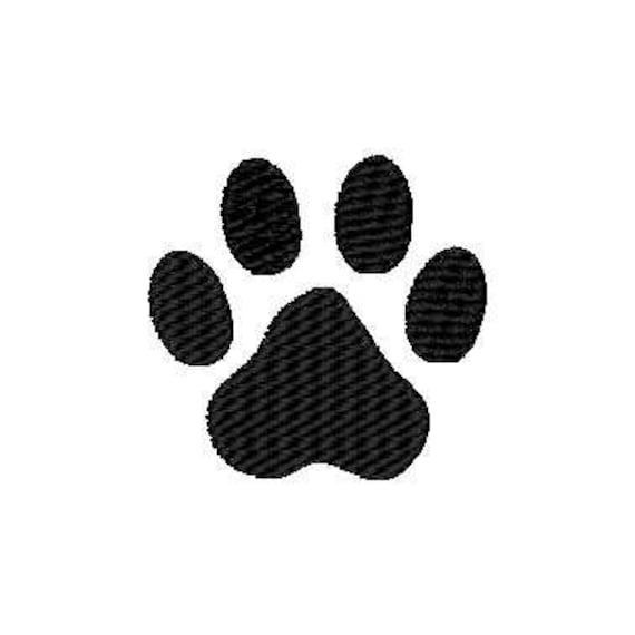 Large Dog Paw Print Machine Embroidery Design Fill Stitched | Etsy