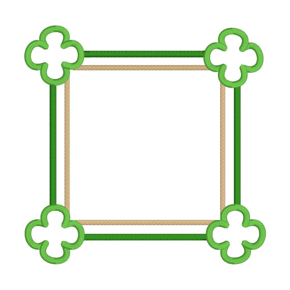 Shamrock Monogram Frame Machine Embroidery Design, St. Patrick's Day ...