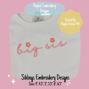 Sibling Bundle Machine Embroidery Design, Satin Stitch Design ...