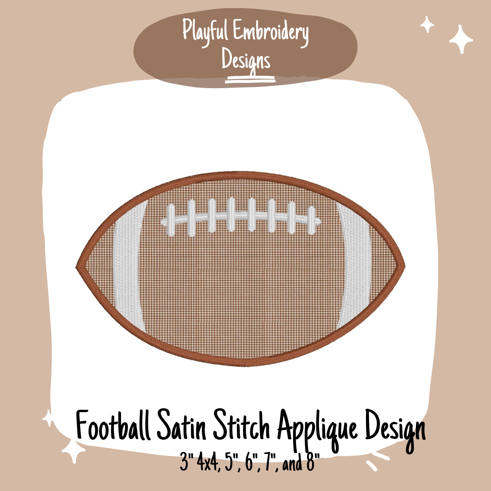 Football Applique Machine Embroidery Design Football Satin - Etsy