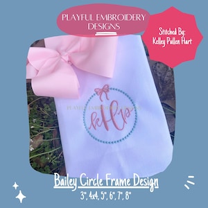 Girly Monogram Frame Machine Embroidery Design, Feminine Monogram Frame ...