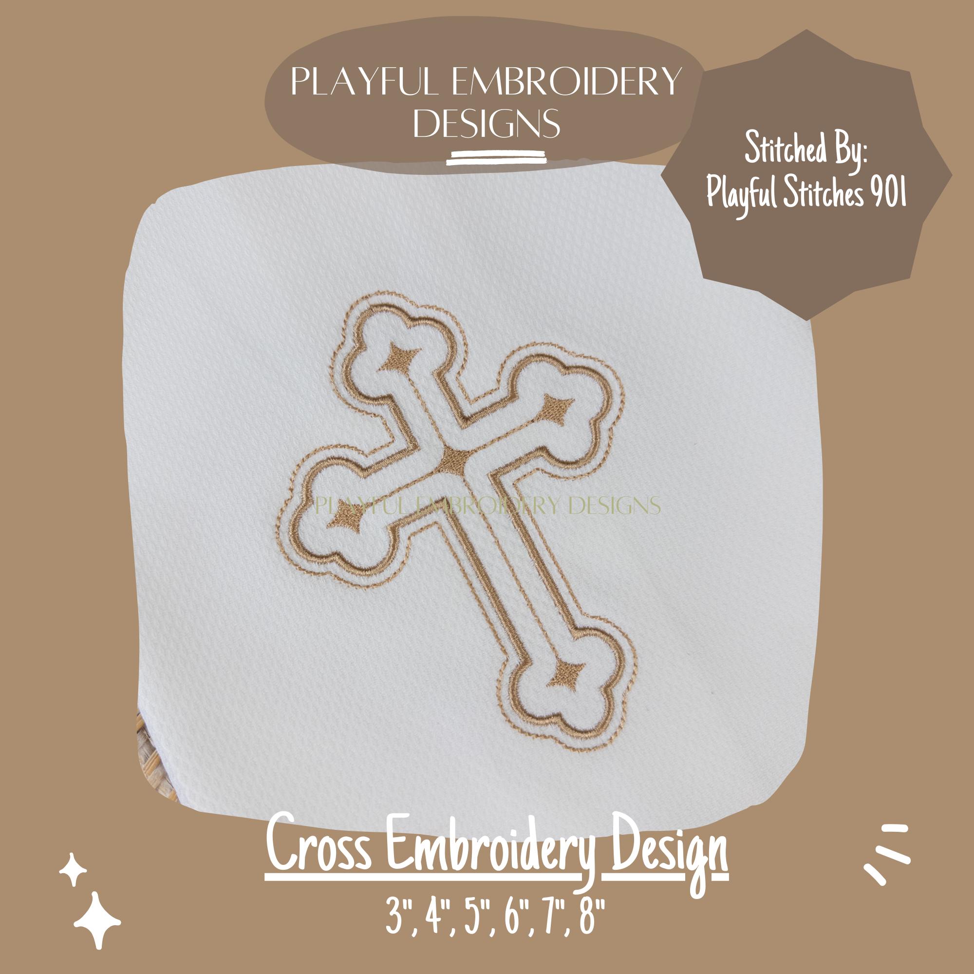 Elegant Cross Machine Embroidery Design (digital Download) - Etsy