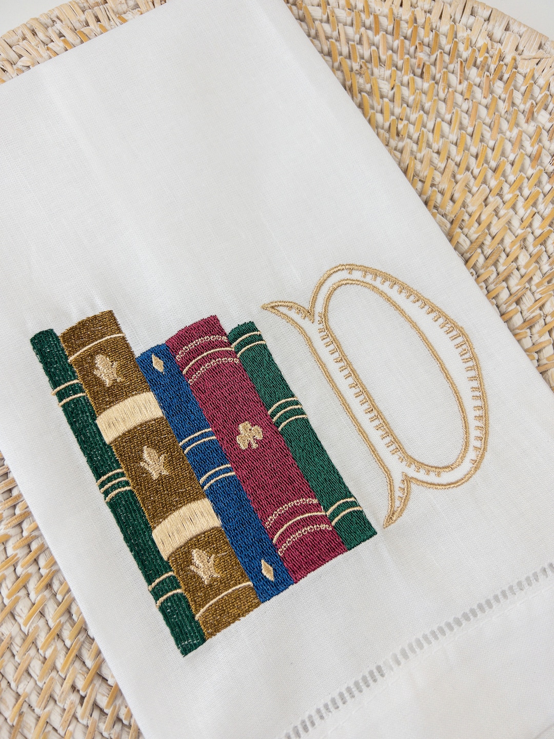 Vintage Style Books Machine Embroidery Design, Book Embroidery Design ...