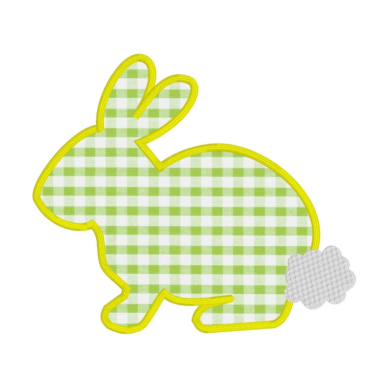 Bunny Applique Machine Embroidery Design Simple Bunny Outline - Etsy