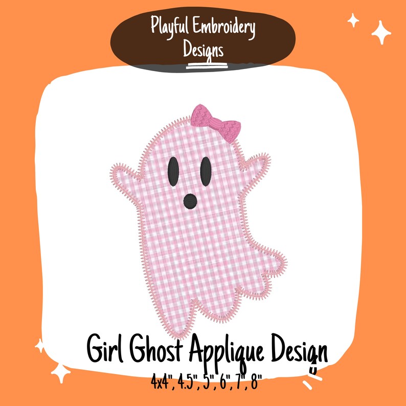 Girl Ghost Applique Machine Embroidery Design, Applique Ghost Design ...