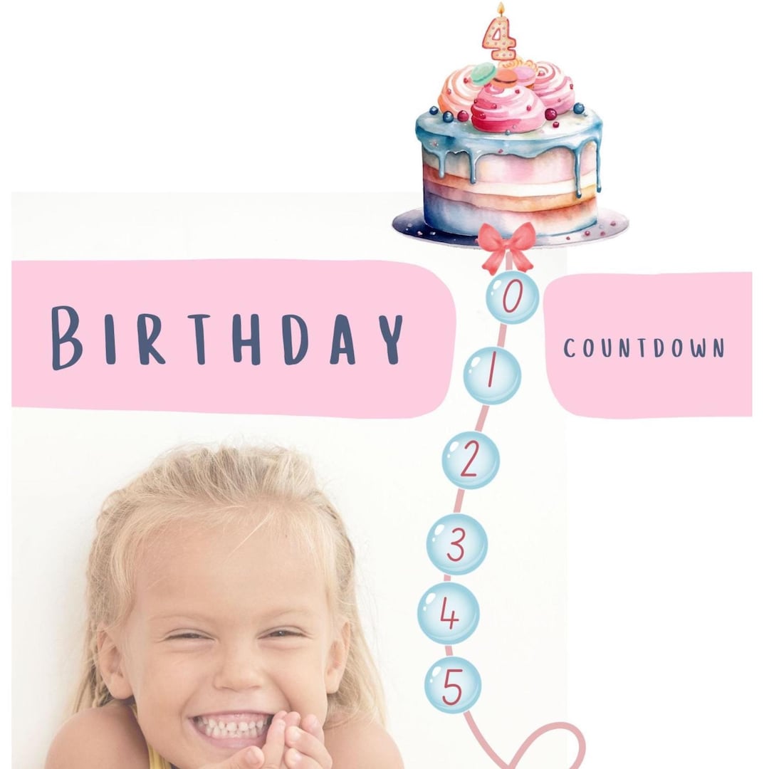 Birthday Countdown/children Birthday Countdown/birthday Countdown Chain ...