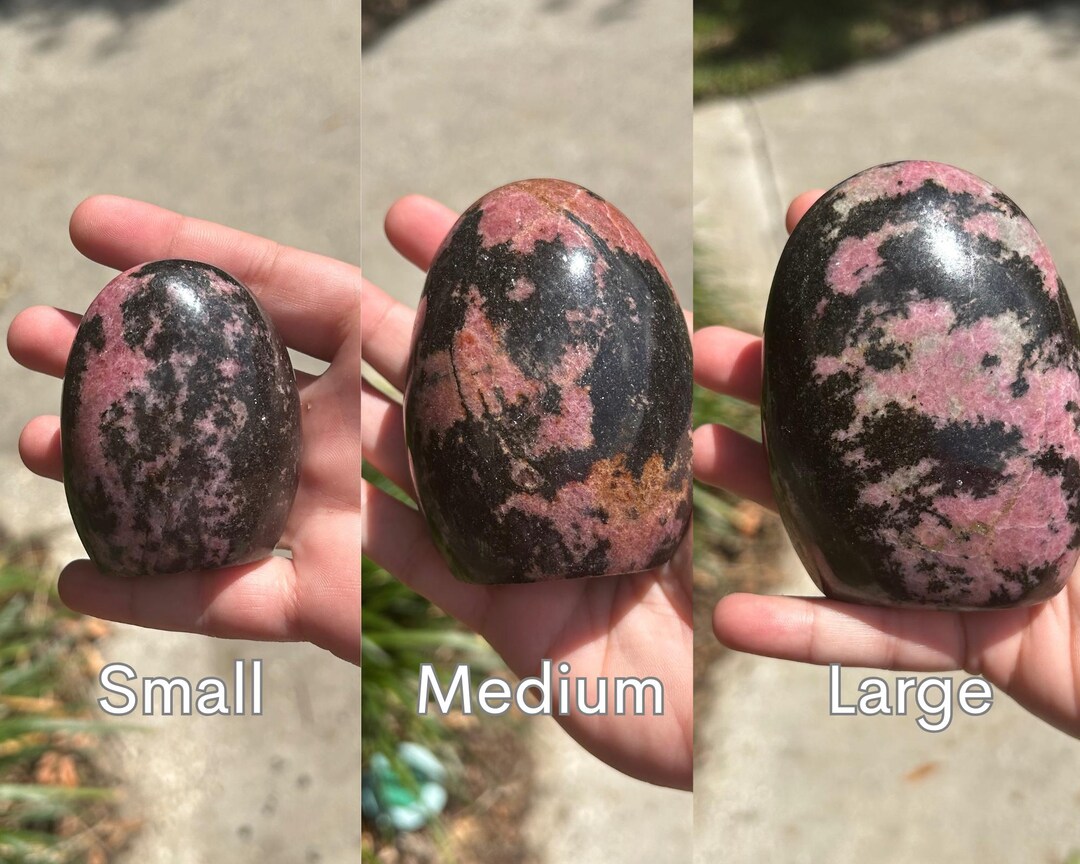 Rhodonite Free Form - Your Choice of Size, High Quality Carved and ...