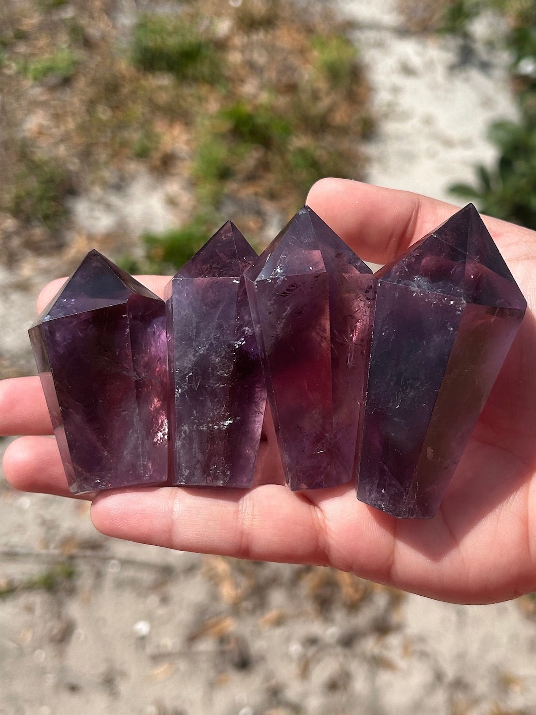Amethyst Tower - Gemmy Dark Purple Amethyst Generator / Point in Wand ...