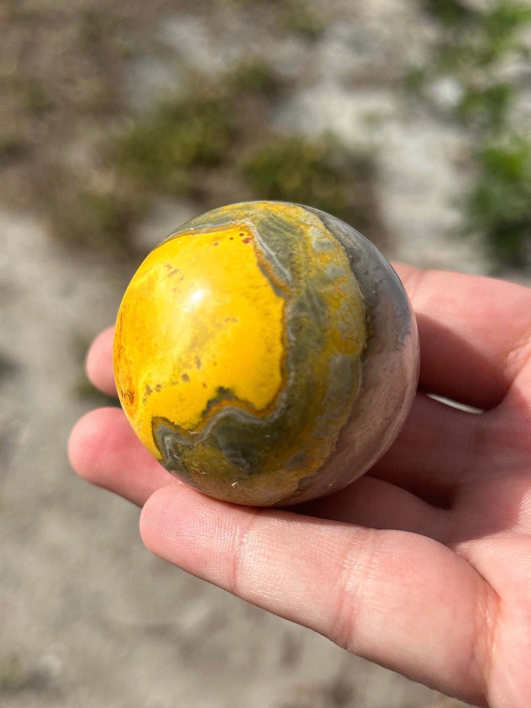 Bumblebee Jasper Sphere 45mm High Quality, Natural Crystal Bumble Bee ...