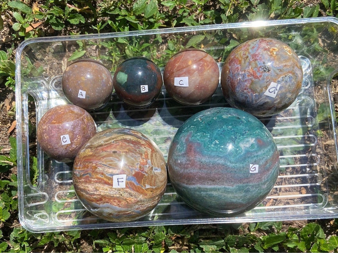 Ocean Jasper Sphere - Polished Crystals With Multiple Colors and ...