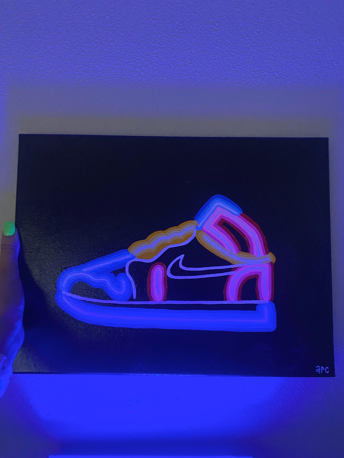 Nike Shoe Acrylic Neon Light Painting - Etsy