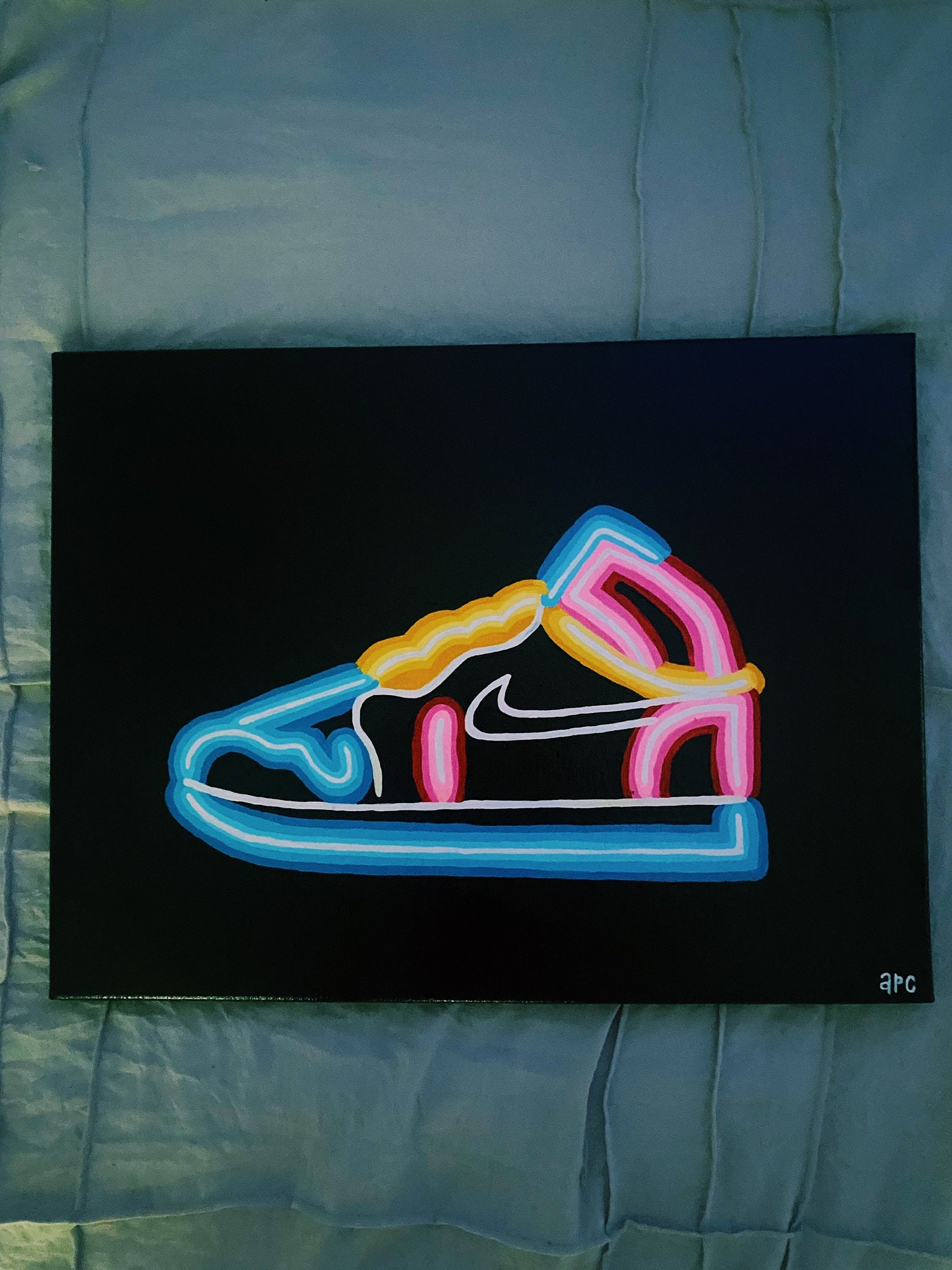 Nike Shoe Acrylic Neon Light Painting - Etsy