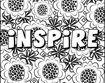 Inspirational Coloring Pages - Etsy
