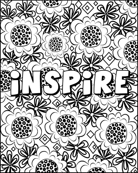 Inspirational Coloring pages | Etsy