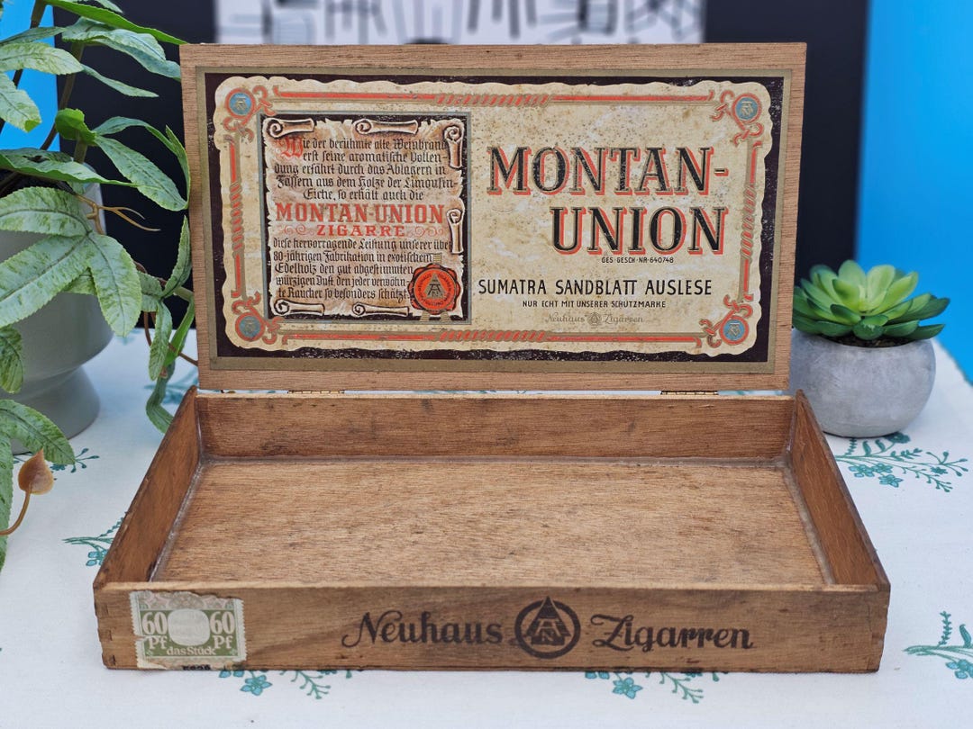 Antique Early 1900s German Cigarette Case Wooden Box Tobacco ...
