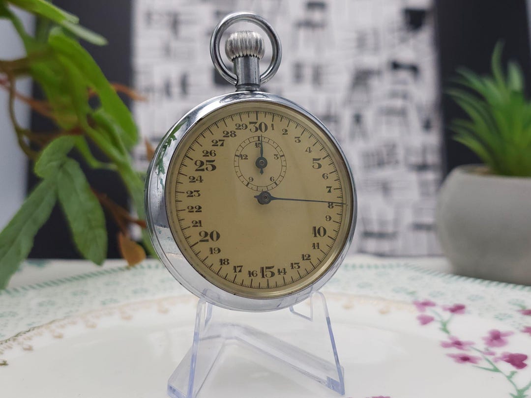 Vintage Stop Pocket Watch 1950s German Made - Etsy
