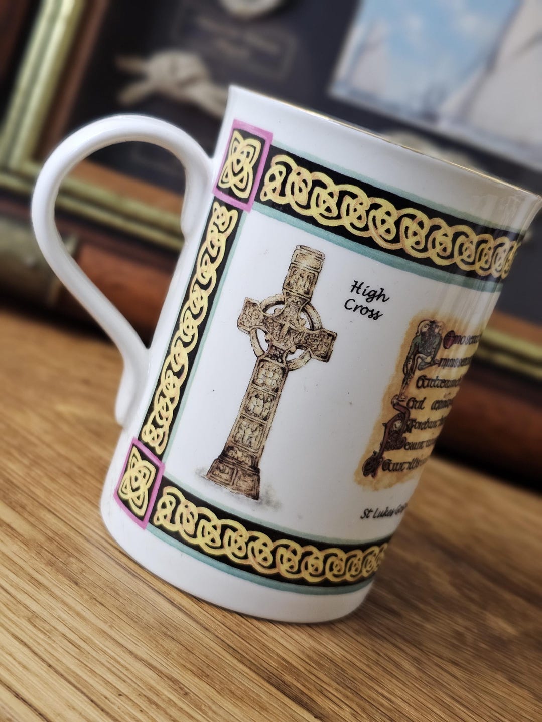 Vintage Irish Royal Tara Ireland Symbols Gold Rimmed Porcelain Mug ...
