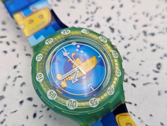 1991 Swatch Scuba Early The BEATLES Swatch Scuba SDL1… - Gem
