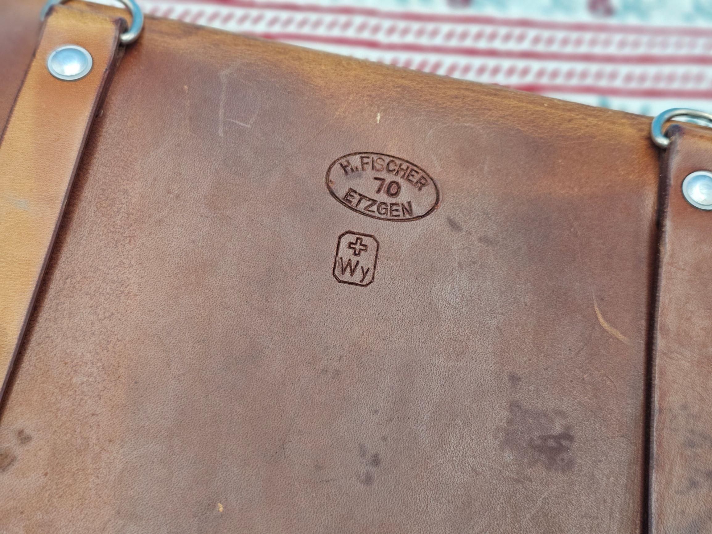 Vintage Original Ex Swiss Army Map Bag Old Leather Chart Case of the ...