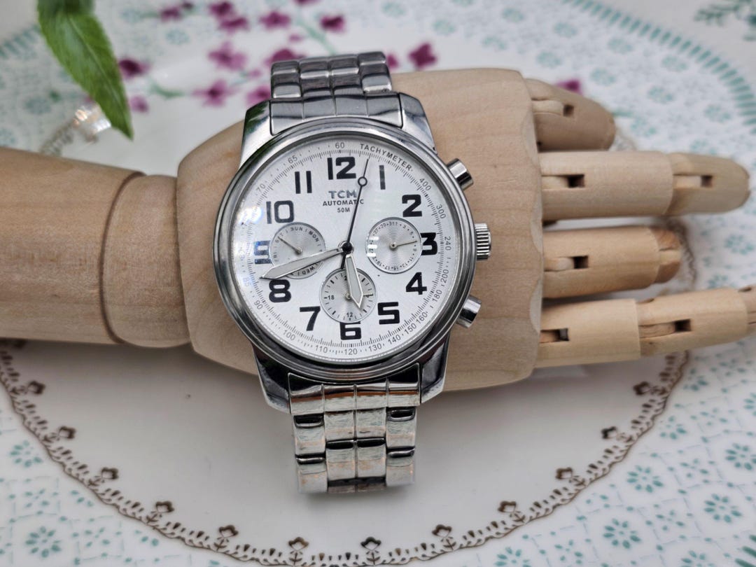 Tcm Automatic Chronograph Vintage Gentleman's Watch - Etsy