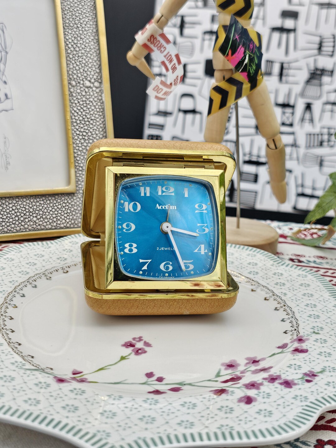 Vintage 1970s Acctim Mechanical Wind up German Made Traveler Alarm ...