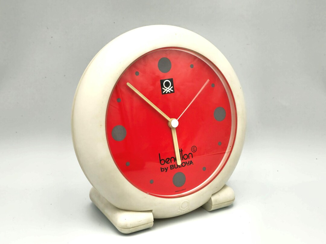 BENETTON by Bulova Desk Clock Bulova - Postmodern Quartz From 1990s - Etsy