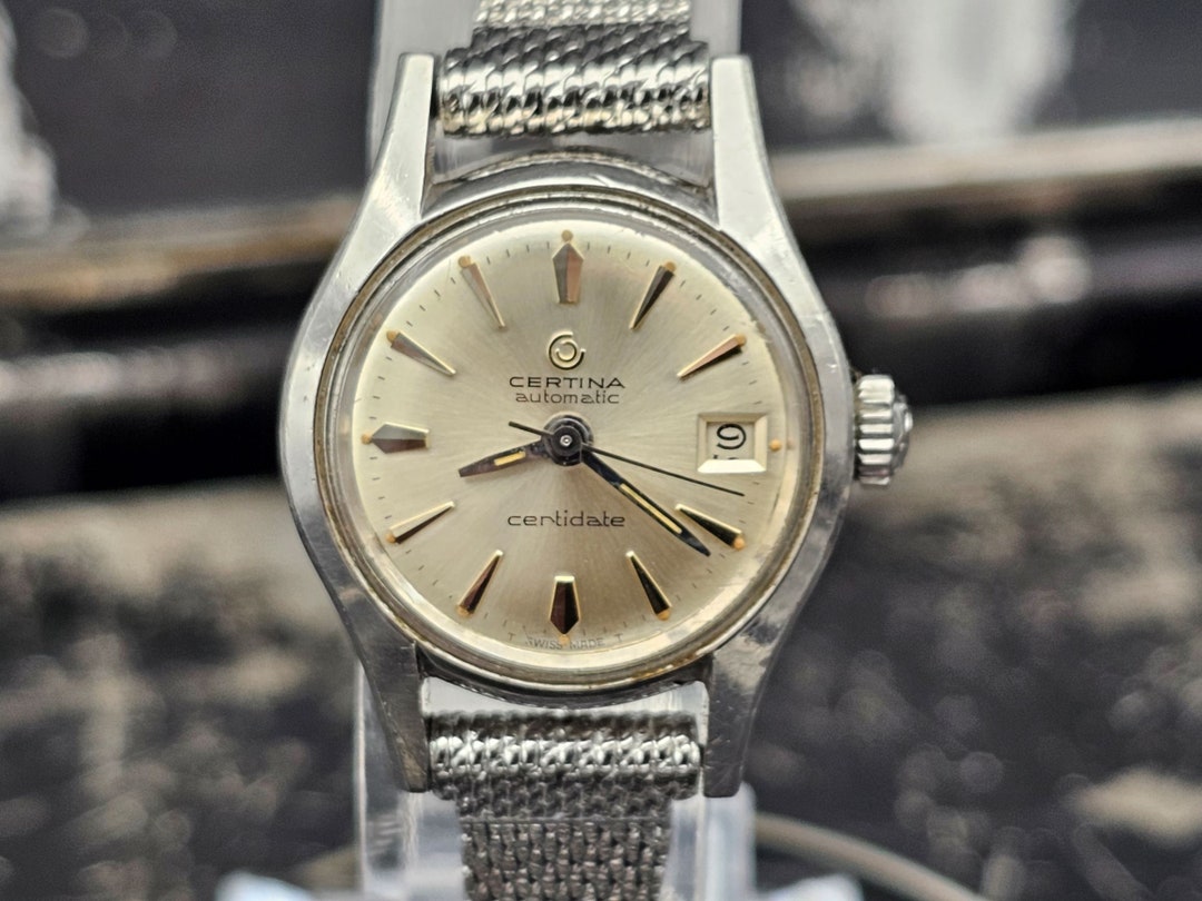 Vintage Automatic Swiss Watch Certina Certidate White Gold Filled Lady's Luxury Watch From 1960s ...