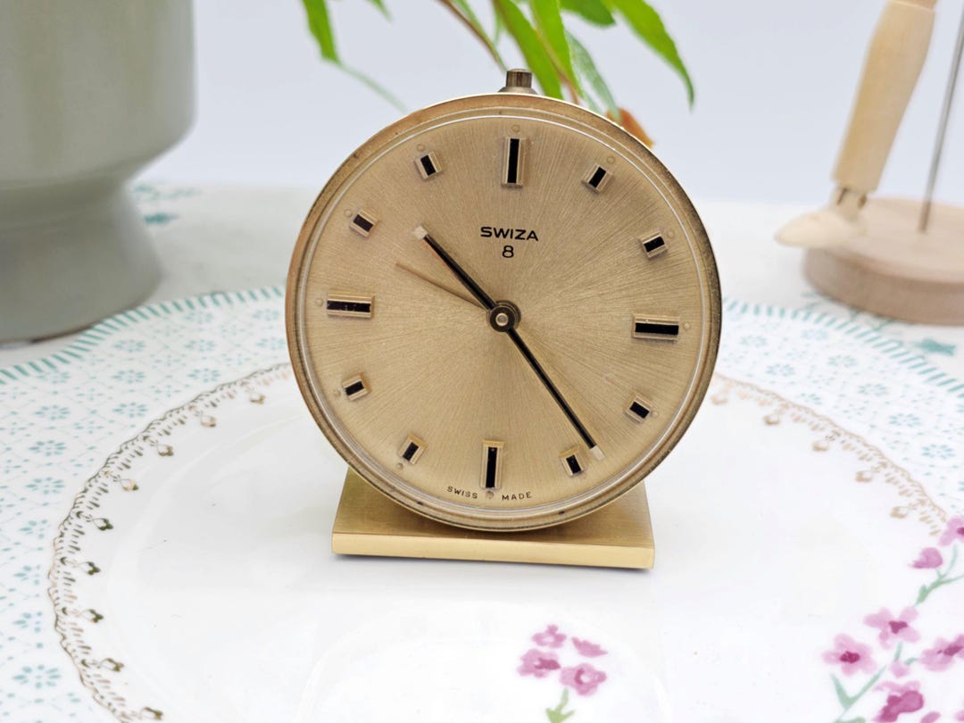 Vintage 1950s Swiza Swiss Made Alarm Clock Runs but Needs Service' - Etsy