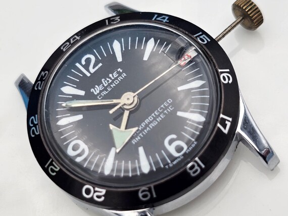 Vintage Webster Calendar Swiss Made Watch Unfinishe… - Gem