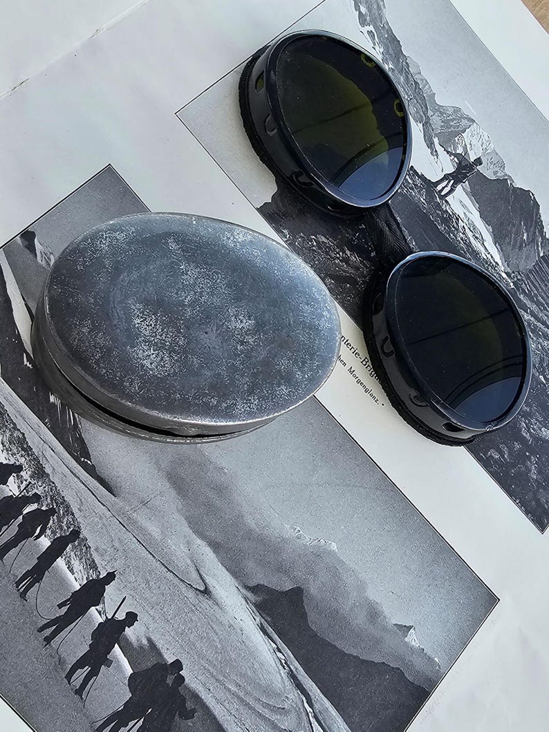 Antique Early 1900s Swiss Army Ski Google Military Issued - Etsy