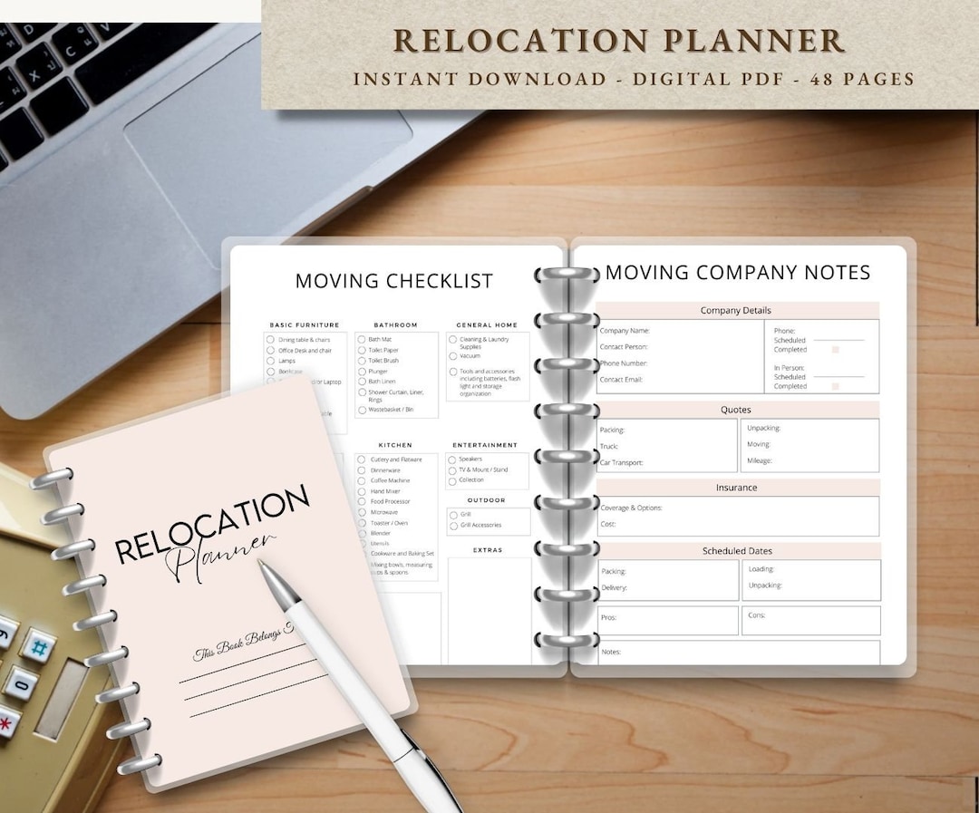 Relocation Planner Printable and Editable Canva Templates - Etsy