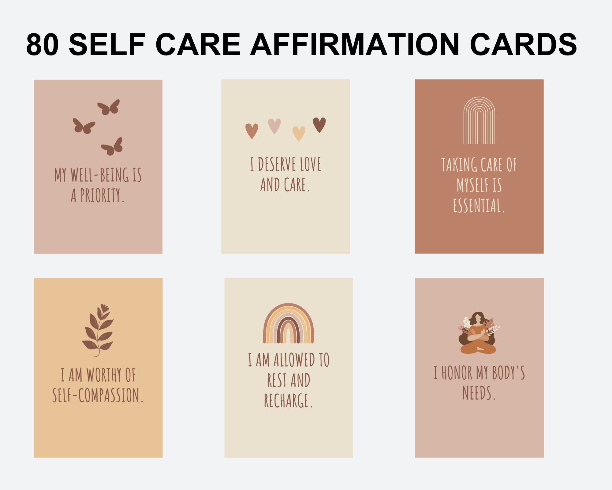 Self-care Affirmation Cards,affirmation Station Cards, Positive Quote ...