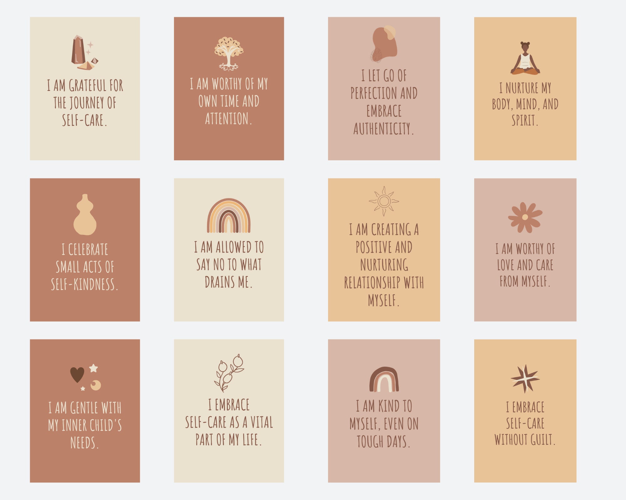 Self-care Affirmation Cards,affirmation Station Cards, Positive Quote ...
