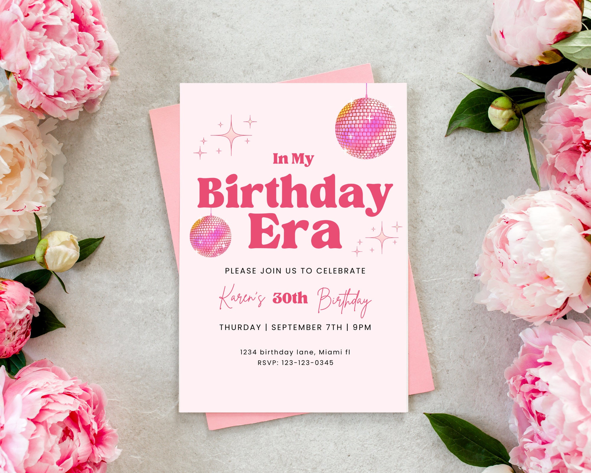 In My Birthday Era Editable Invitation, Personalized Birthday ...