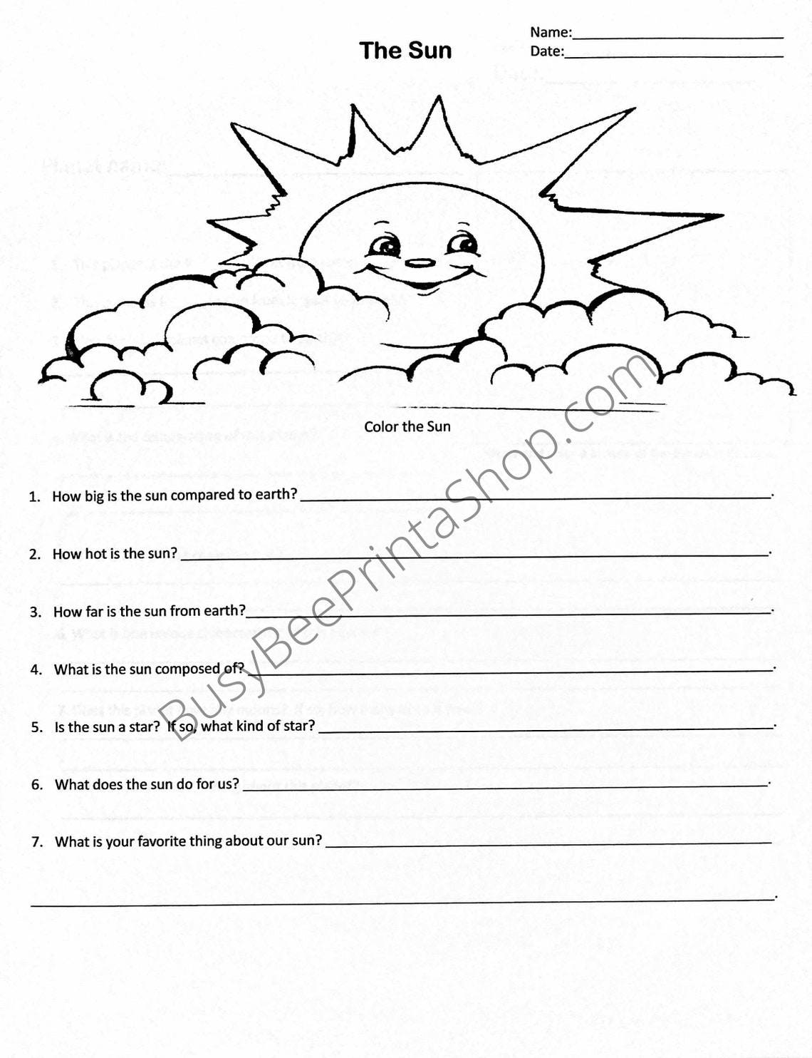 Learn About the Sun - Etsy