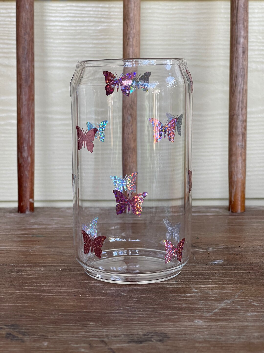 Butterfly Glass Cup - Etsy