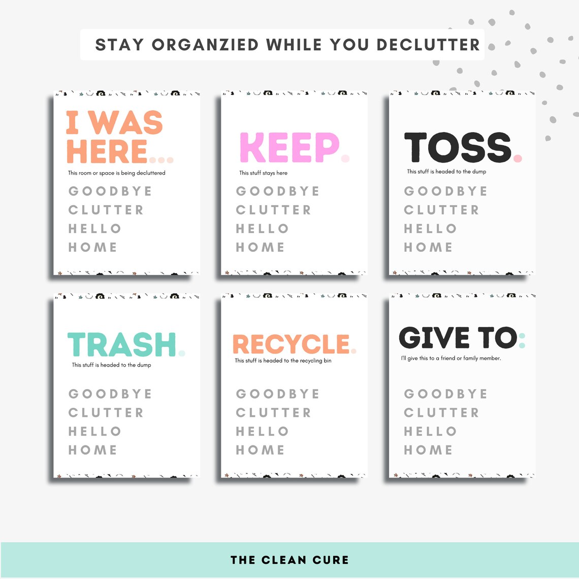 Decluttering Guide Decluttering Kit Decluttering Planner - Etsy