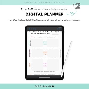 Meal Planner Printable, Digital Meal Planning, Weekly Meal Planner ...