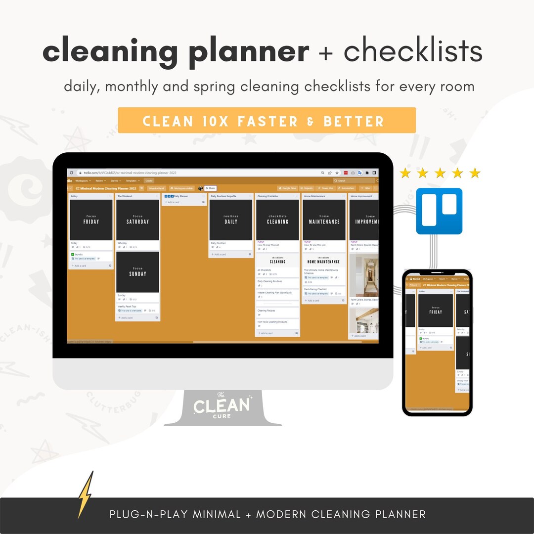Cleaning Planner, Cleaning Checklists, Cleaning Schedule, Household ...