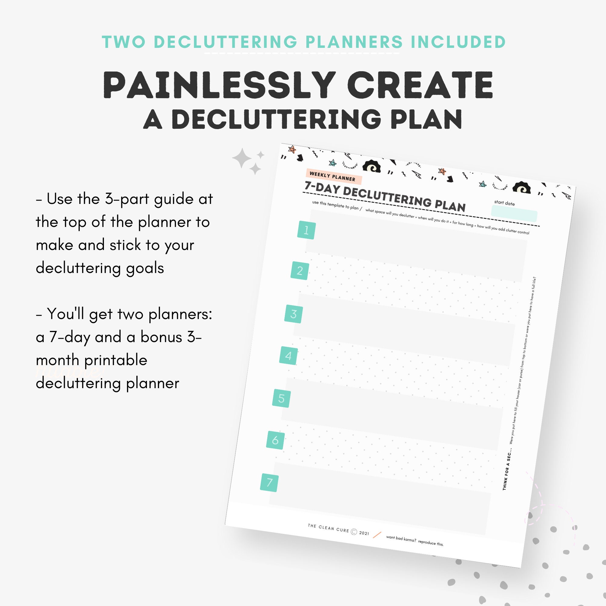 Decluttering Guide, Decluttering Kit, Decluttering Planner, Declutter ...