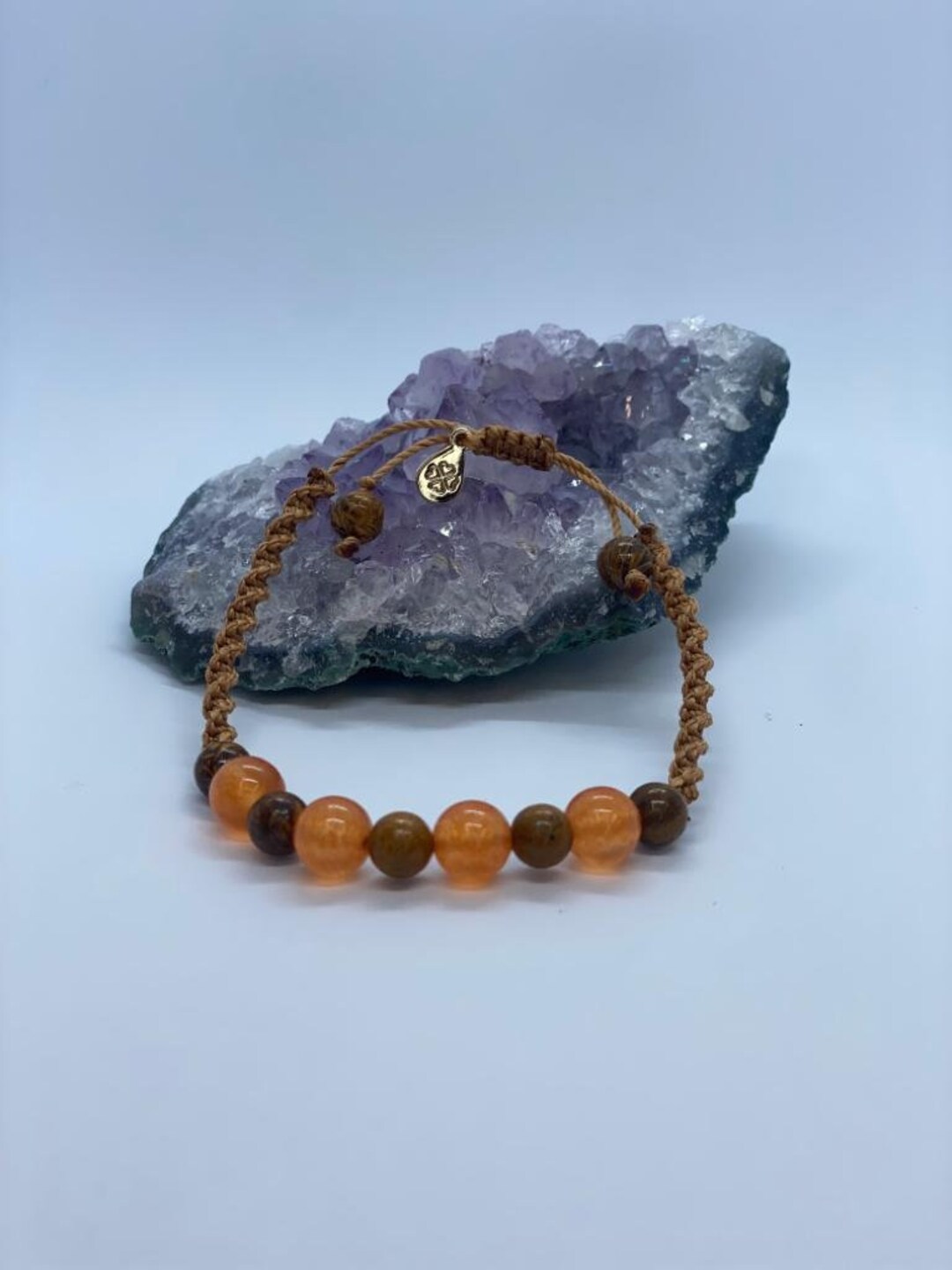 Carnelian Agate & Mariam Stone Macrame Bracelet - Etsy
